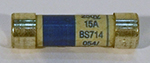 Cartridge Link Fuse, 15 Amp, 14 x 51mm (Azure Blue).